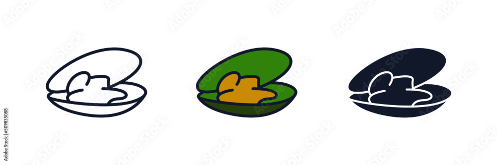 mussel icon symbol template for graphic and web design collection logo ...