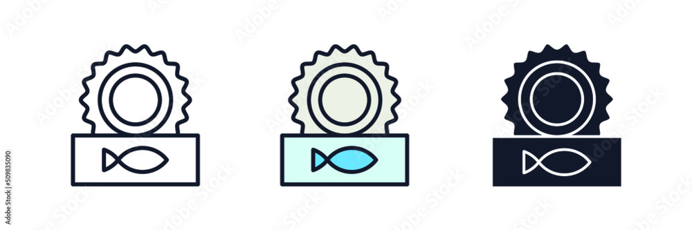 canned fish icon symbol template for graphic and web design collection ...