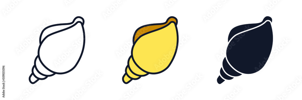 conch icon symbol template for graphic and web design collection logo ...