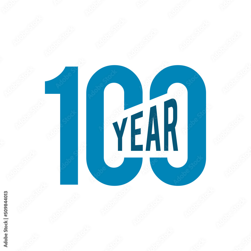 100th celebration anniversary logo design Stock Vector | Adobe Stock