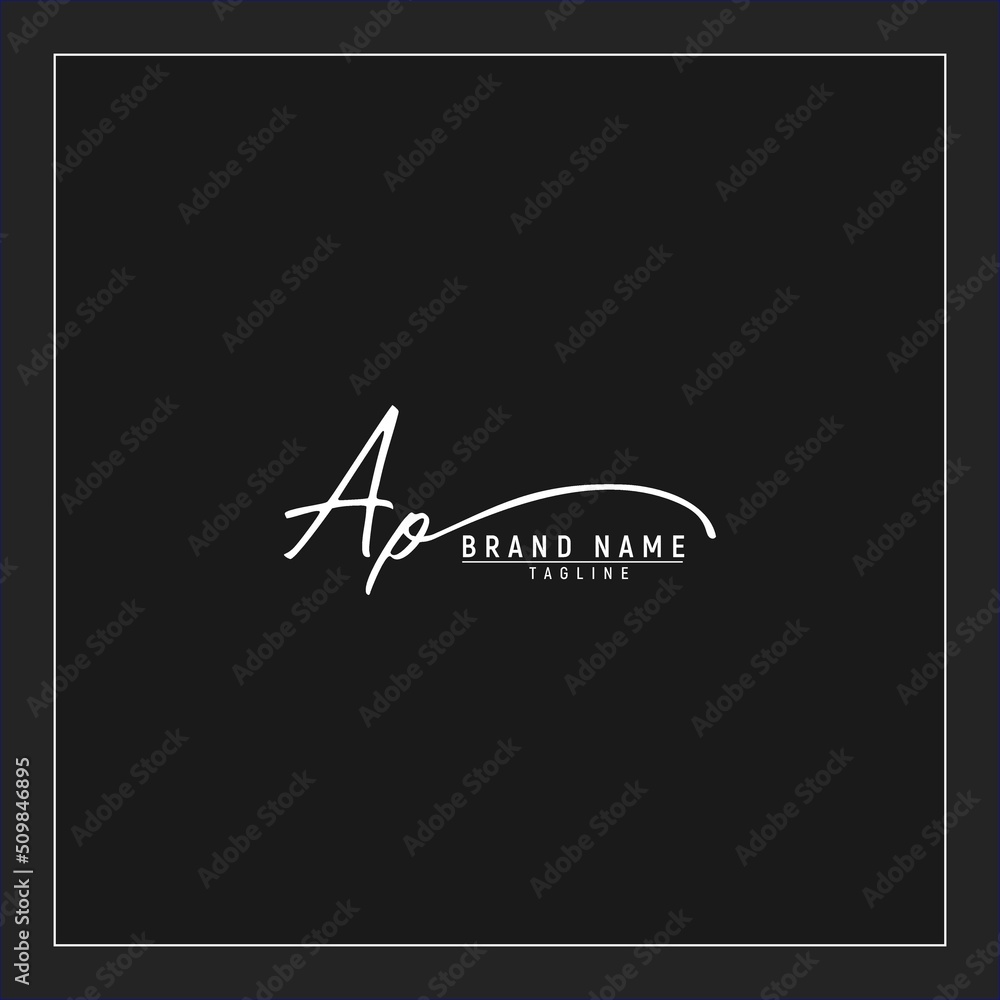 luxury initial AP logo design signature monogram handwriting vector ...