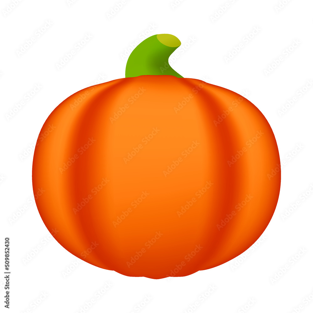 Pumpkin Emoji Icon Illustration Sign. Autumn Fruits Vector Symbol ...