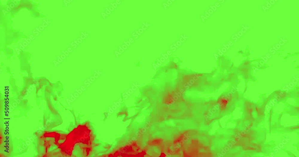 Animated red smoke on a green screen. Stock Video | Adobe Stock