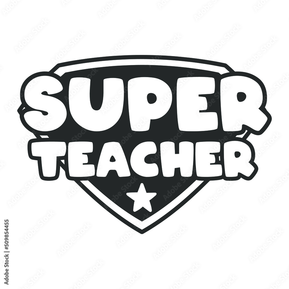 Super Teacher Illustration Clip Art Design Shape. Education Silhouette ...