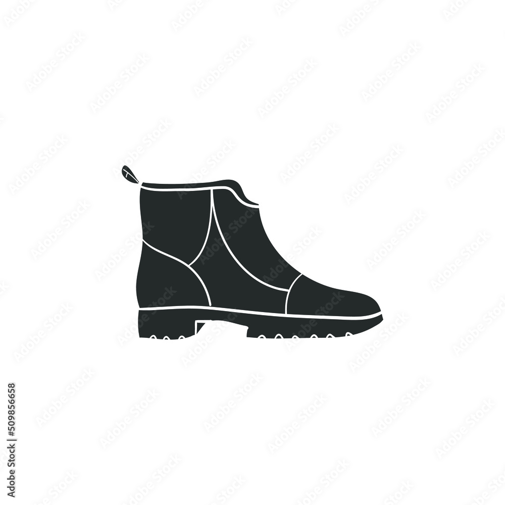 Security Boot Icon Silhouette Illustration. Work Vector Graphic ...