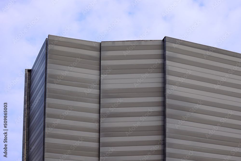 Perspective of high rise building with clouds. Business concept of ...