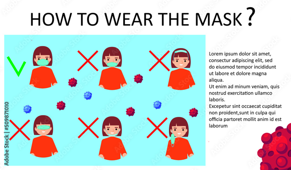 How to wear a medical mask correctly. Examples of use on a woman's face ...