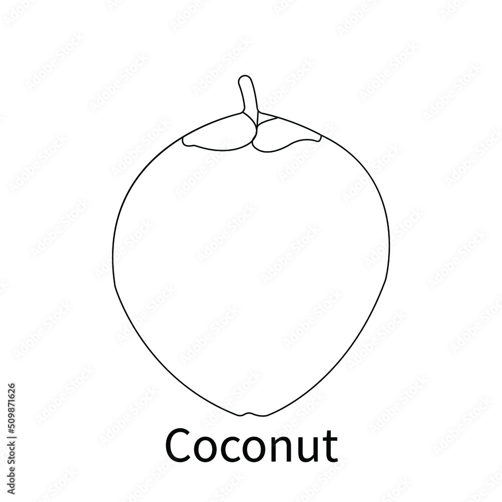 Easy Fruits coloring pages for kids and children, simple fruit arts ...