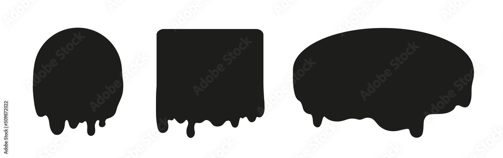 Abstract slime shape. Geometric elements on isolated background. Slimed ...