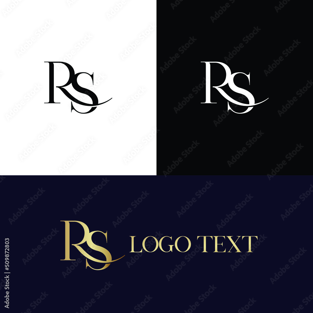 RS luxury business logo or SR icon, letter, and monogram logo design ...