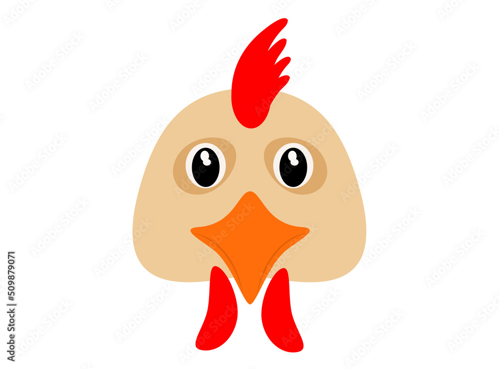 Cartoon Chicken Face