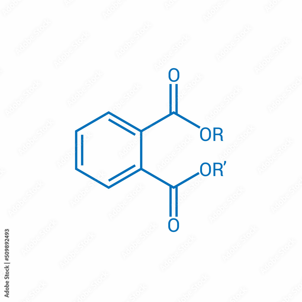 chemical structure of Phthalate (C8H4O4) Stock Vector | Adobe Stock