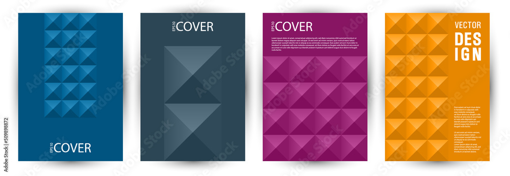 School notebook cover layout bundle graphic design. Minimalist style ...