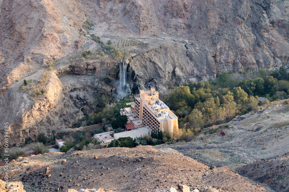 Ma'in Hot Springs in Madaba - Jordan and waterfalls Stock Photo | Adobe ...