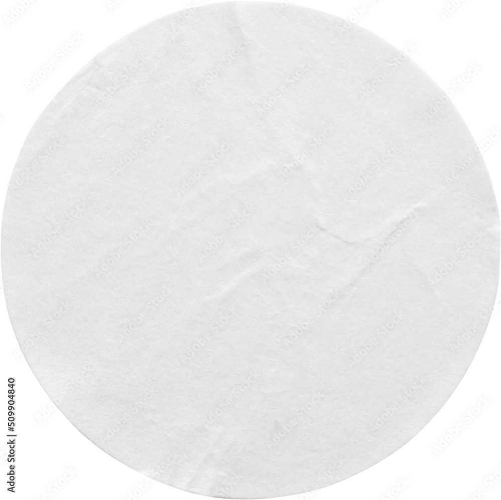 Blank white round paper sticker label isolated Stock Photo | Adobe Stock