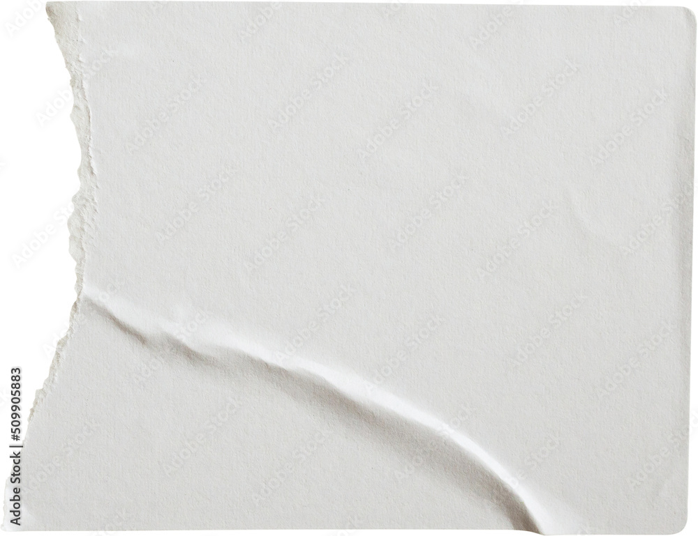 Torn paper sticker label isolated Stock Photo | Adobe Stock