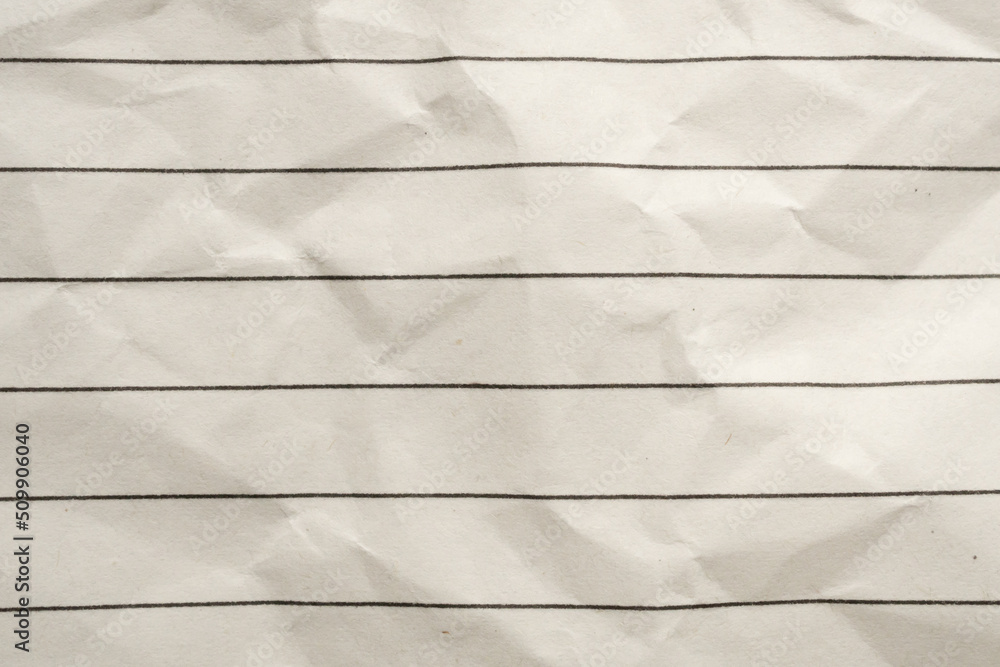 Blank crumpled lined notebook paper texture background Stock Photo ...