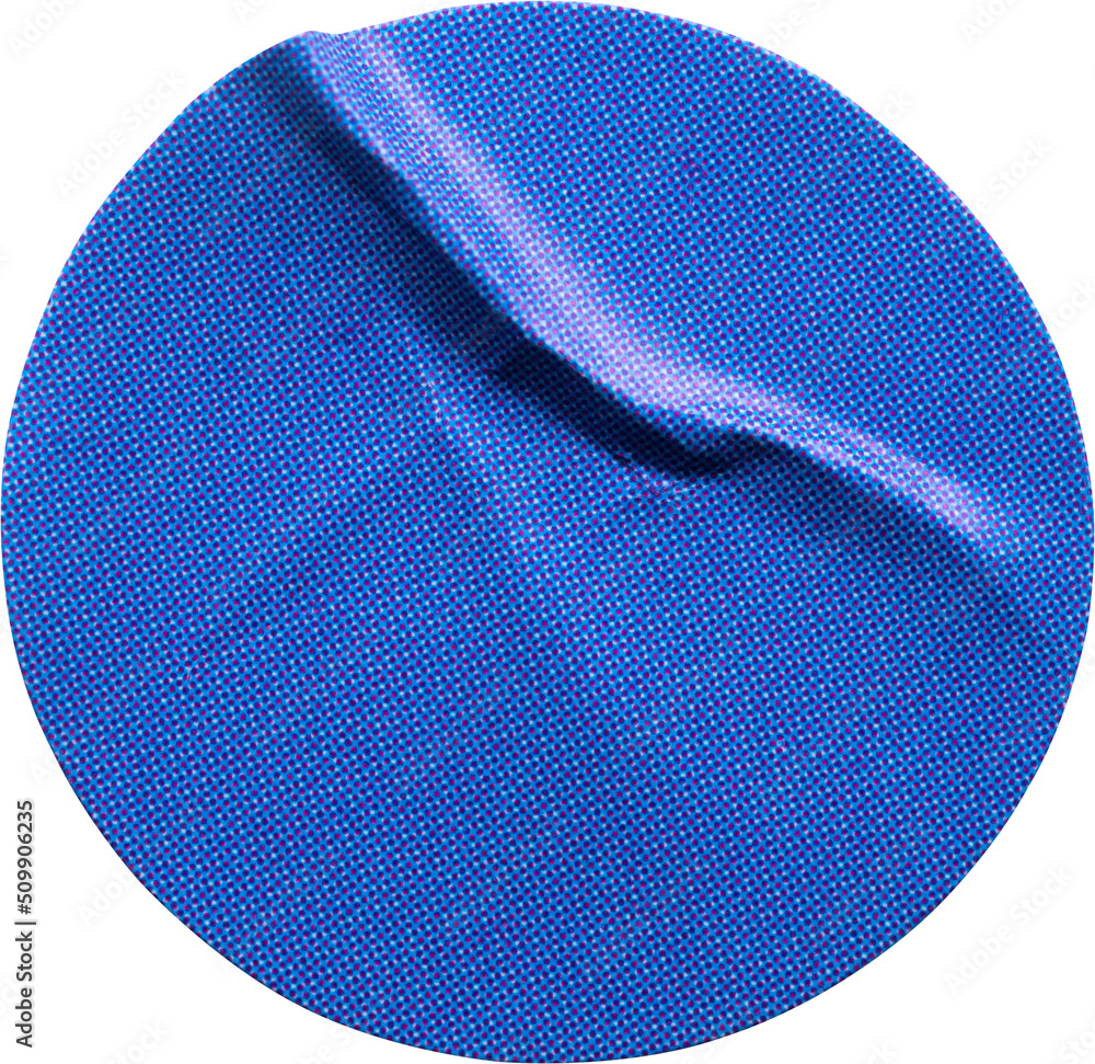 Blank blue round adhesive paper sticker label isolated Stock Photo ...