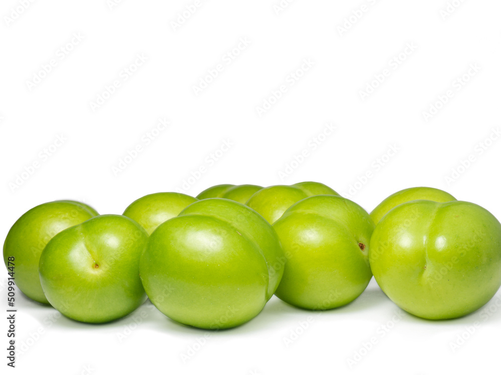 Cherry plum isolate. Fruit background. Preparation of tkemali sauce ...