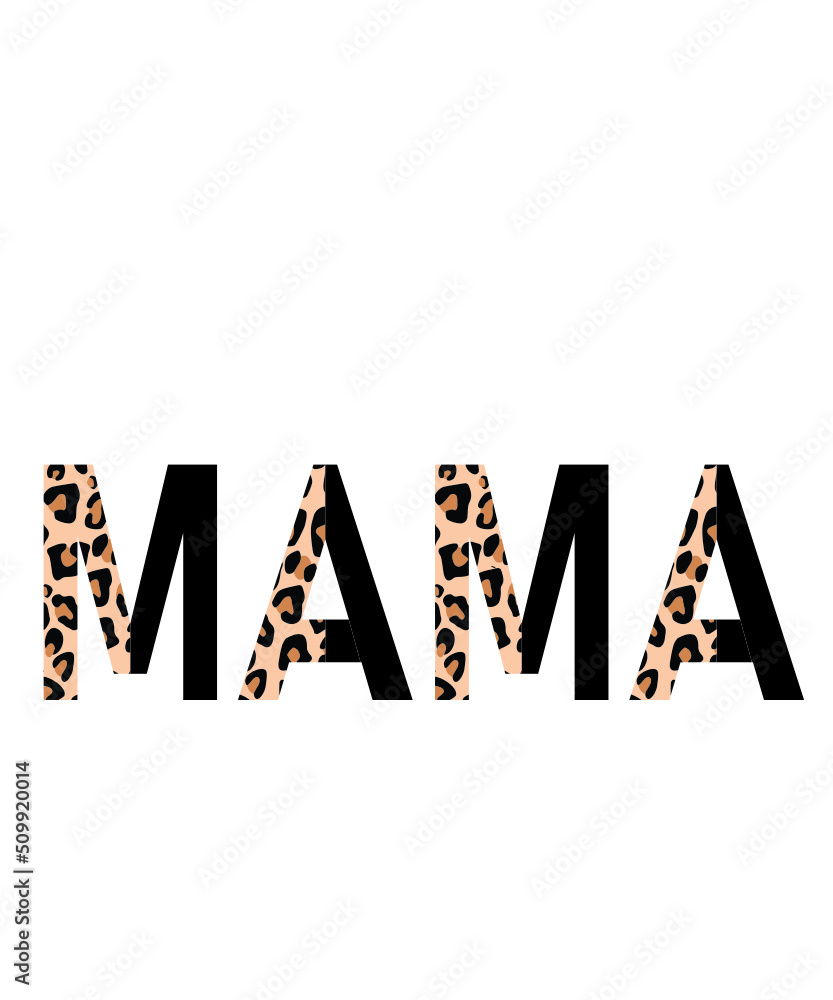 Mama Half Leopard Print Svg Mama Svg Mom Svg Mom Leopard Svg Mama