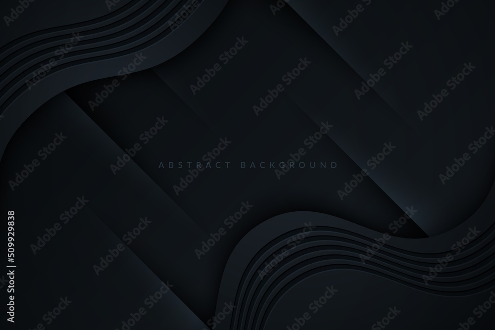 Wavy black background Stock Vector | Adobe Stock