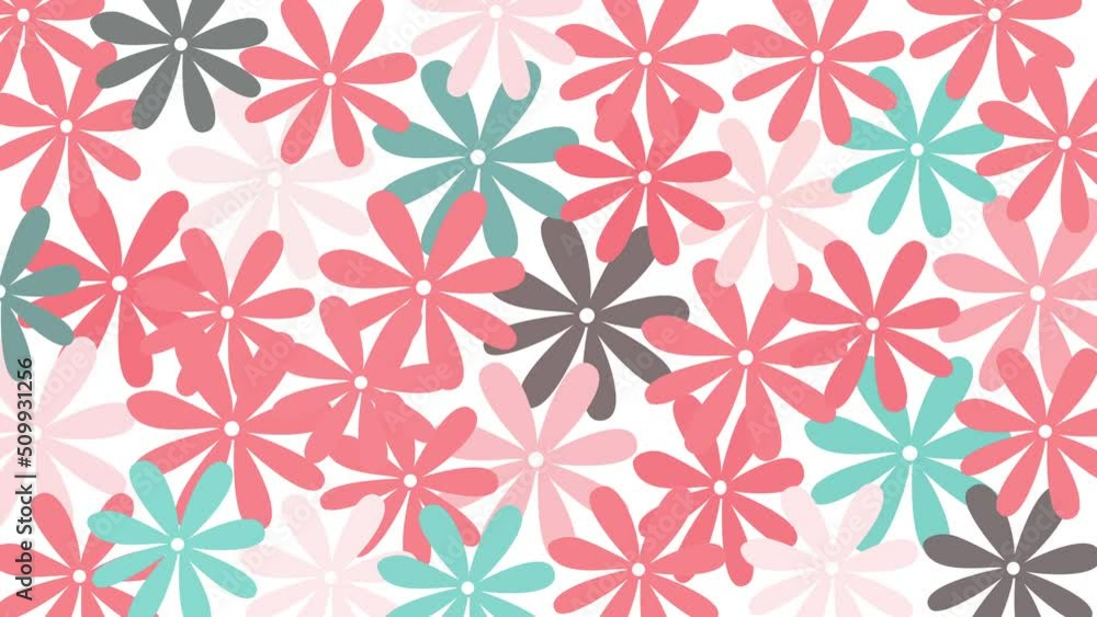 Flower background. Seamless loop animation. Alpha channel, luma matte ...
