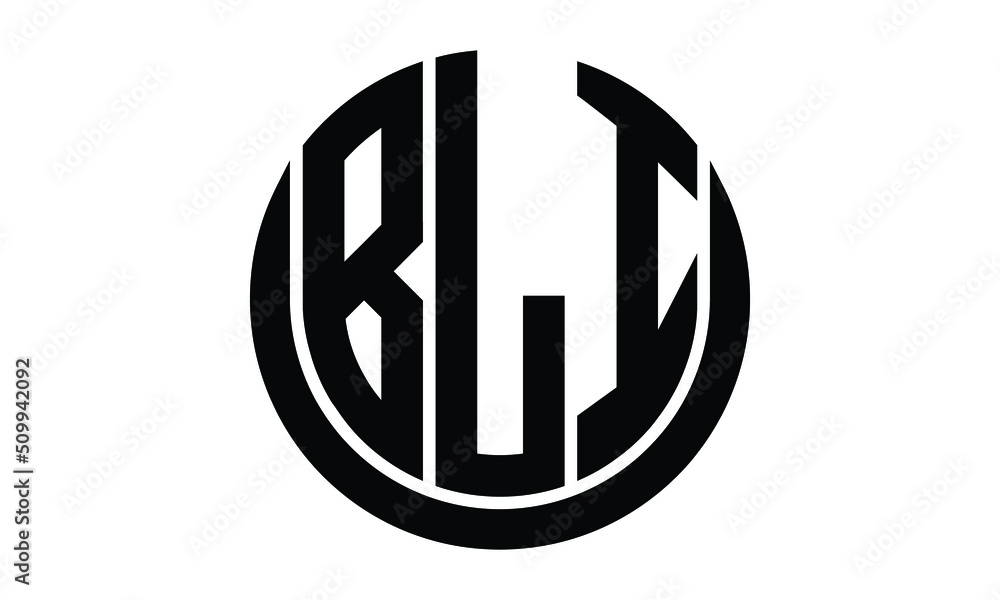 BLI shield in circle logo design vector template. lettermrk, wordmark ...
