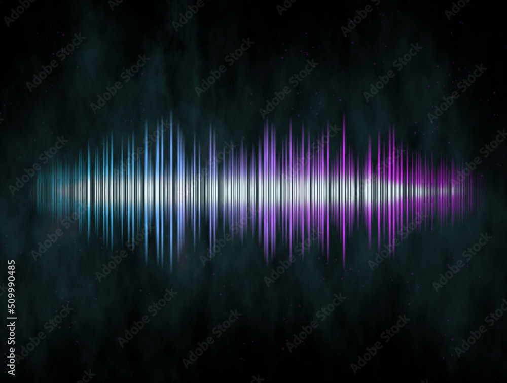 Audio spectrum background with glowing waves , sound and voice ...