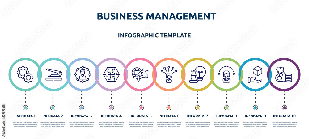 business management concept infographic design template. included ...