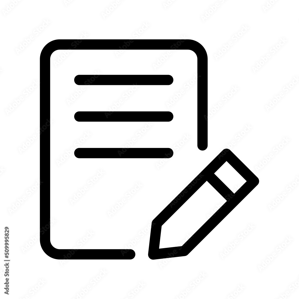 Note Icon Vector Symbol Design Illustration Stock Vector | Adobe Stock