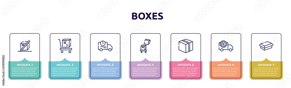 boxes concept infographic design template. included do not tilt ...