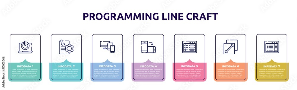 Vecteur Stock programming line craft concept infographic design ...