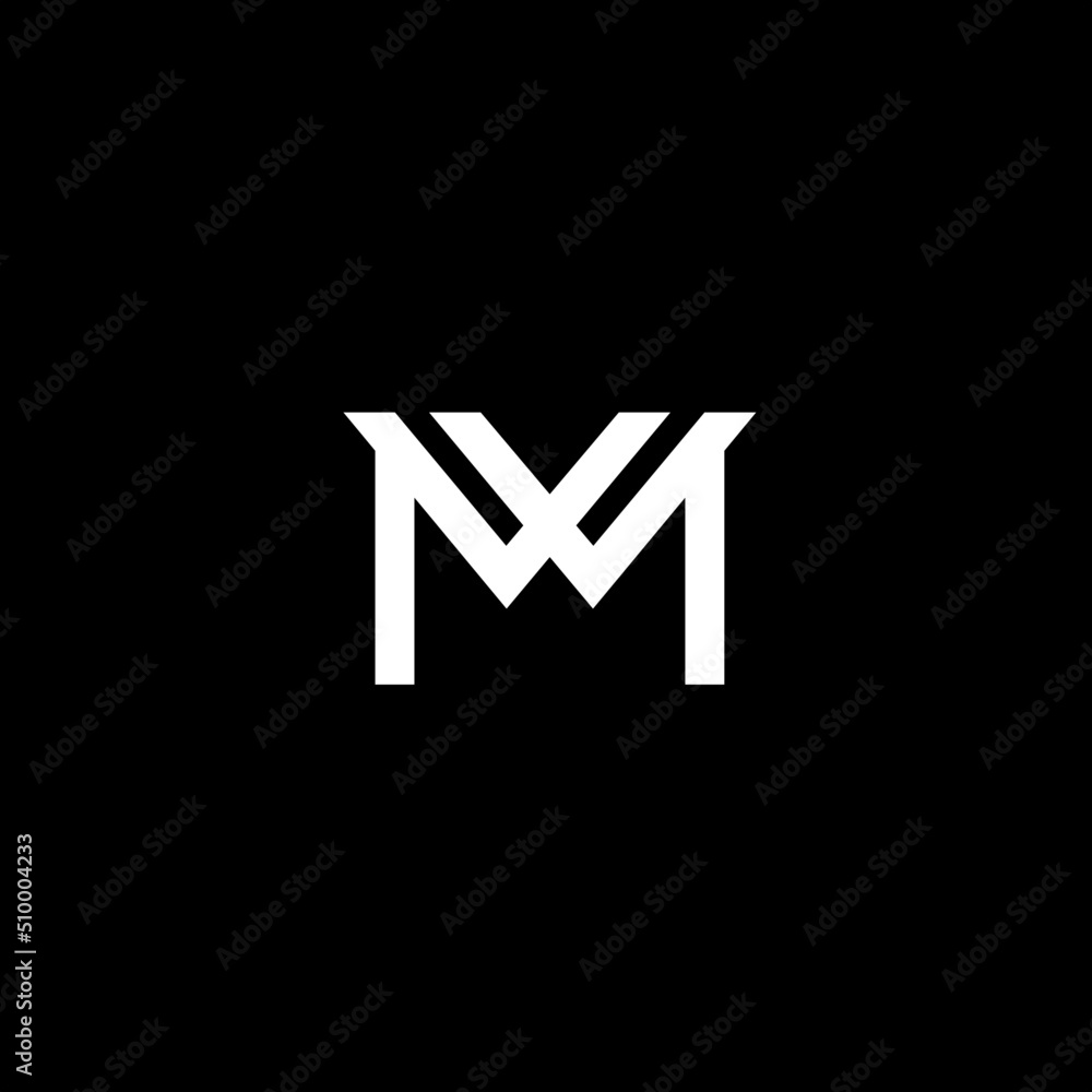 Initial letter WM monogram logo concept design Stock Vector | Adobe Stock