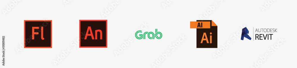 Adobe Animate CC logo, Adobe Illustrator File logo, Adobe Flash ...