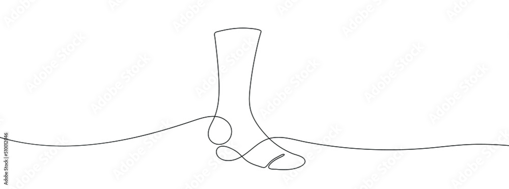 Poster Continuous line drawing of socks – Wall Art | UkPosters