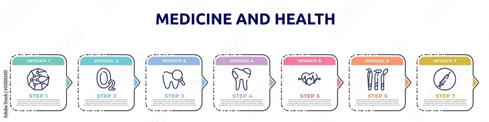 medicine and health concept infographic design template. included ...