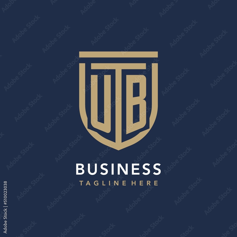 Letter UB shield logo style, luxury and elegant monogram logo design ...