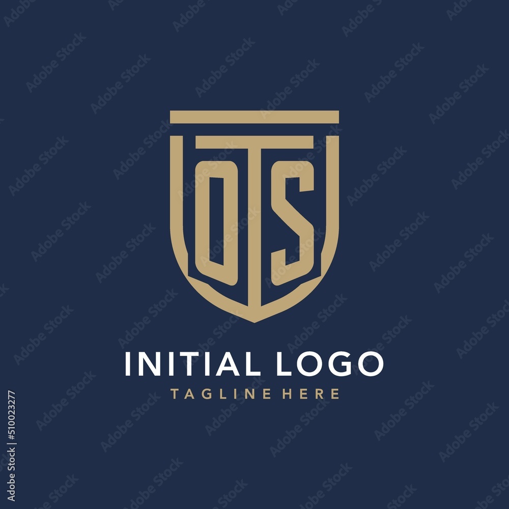 Letter OS shield logo style, luxury and elegant monogram logo design ...