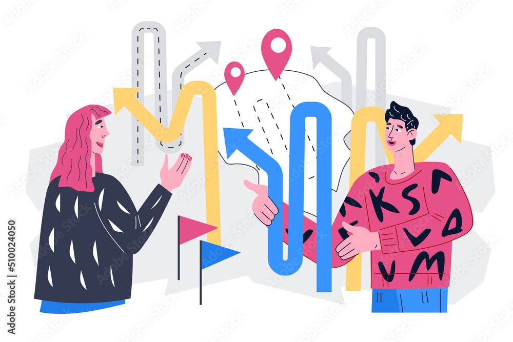 Way and career direction choice. Making professional and business ...