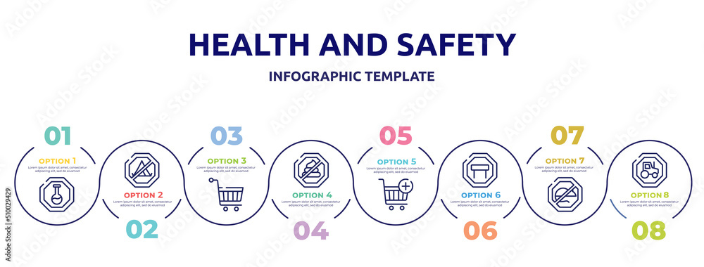 health and safety concept infographic design template. included ...