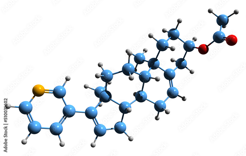 3D image of Abiraterone acetate skeletal formula - molecular chemical ...