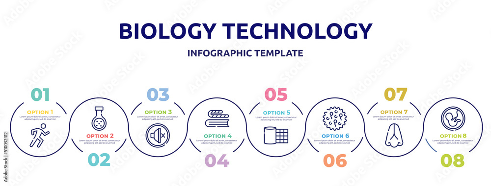 biology technology concept infographic design template. included ...