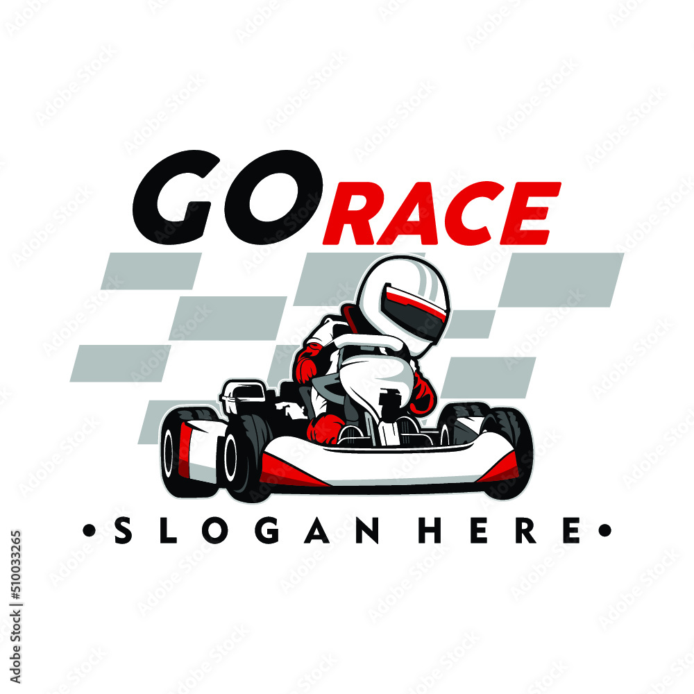 racing car racing racing car on a race, gokart race vector, cartoon car ...