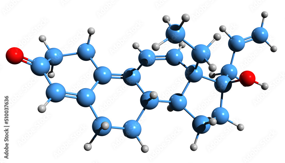 3D image of Altrenogest skeletal formula - molecular chemical structure ...
