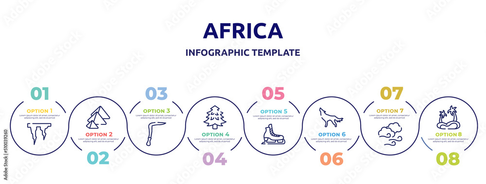 africa concept infographic design template. included icicle, pyramid ...