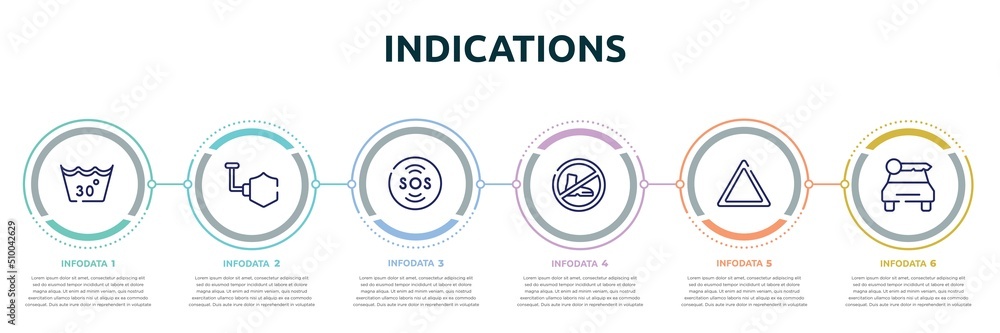 indications concept infographic design template. included 30 degree ...