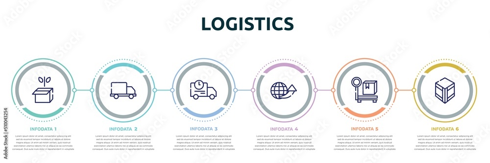 logistics concept infographic design template. included green logistics ...