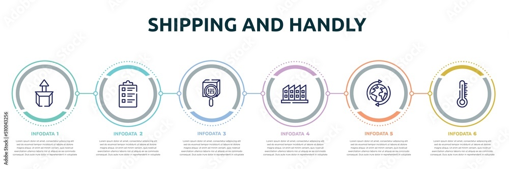shipping and handly concept infographic design template. included ...