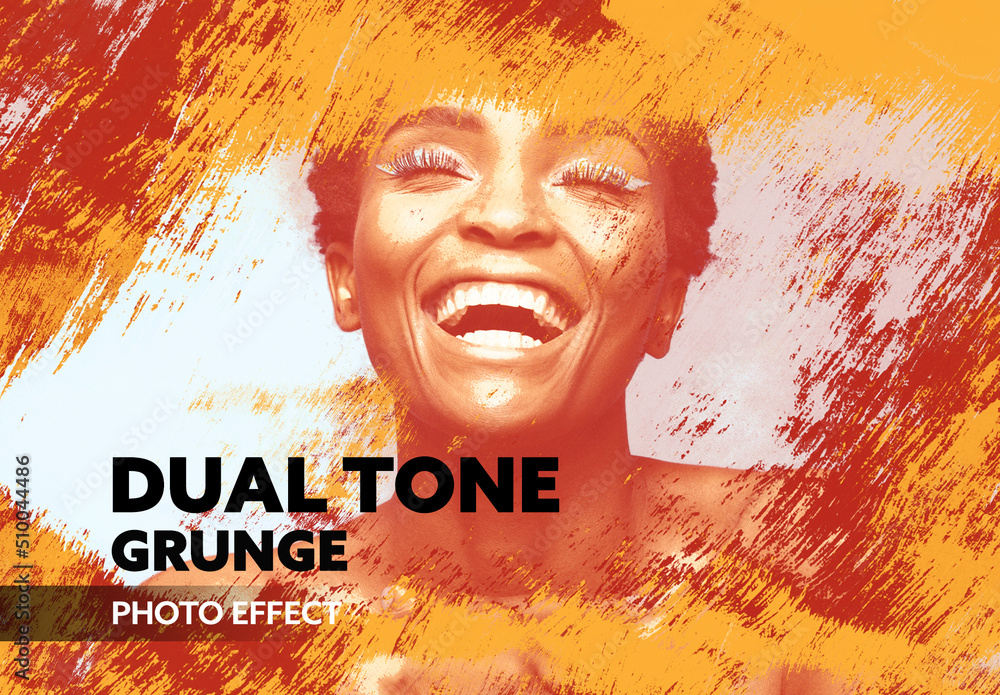 Dual Tone Grunge Effect Stock Template | Adobe Stock