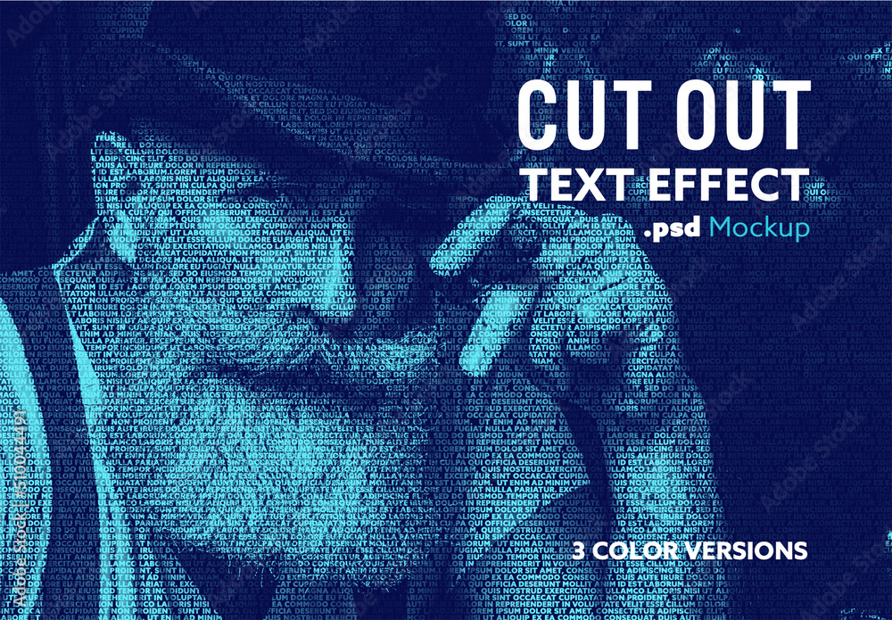 Cut Out Text Effect Stock Template | Adobe Stock